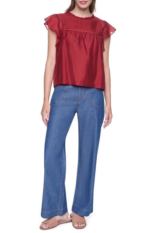 DKNY DKNY Studded Pintuck Blouse